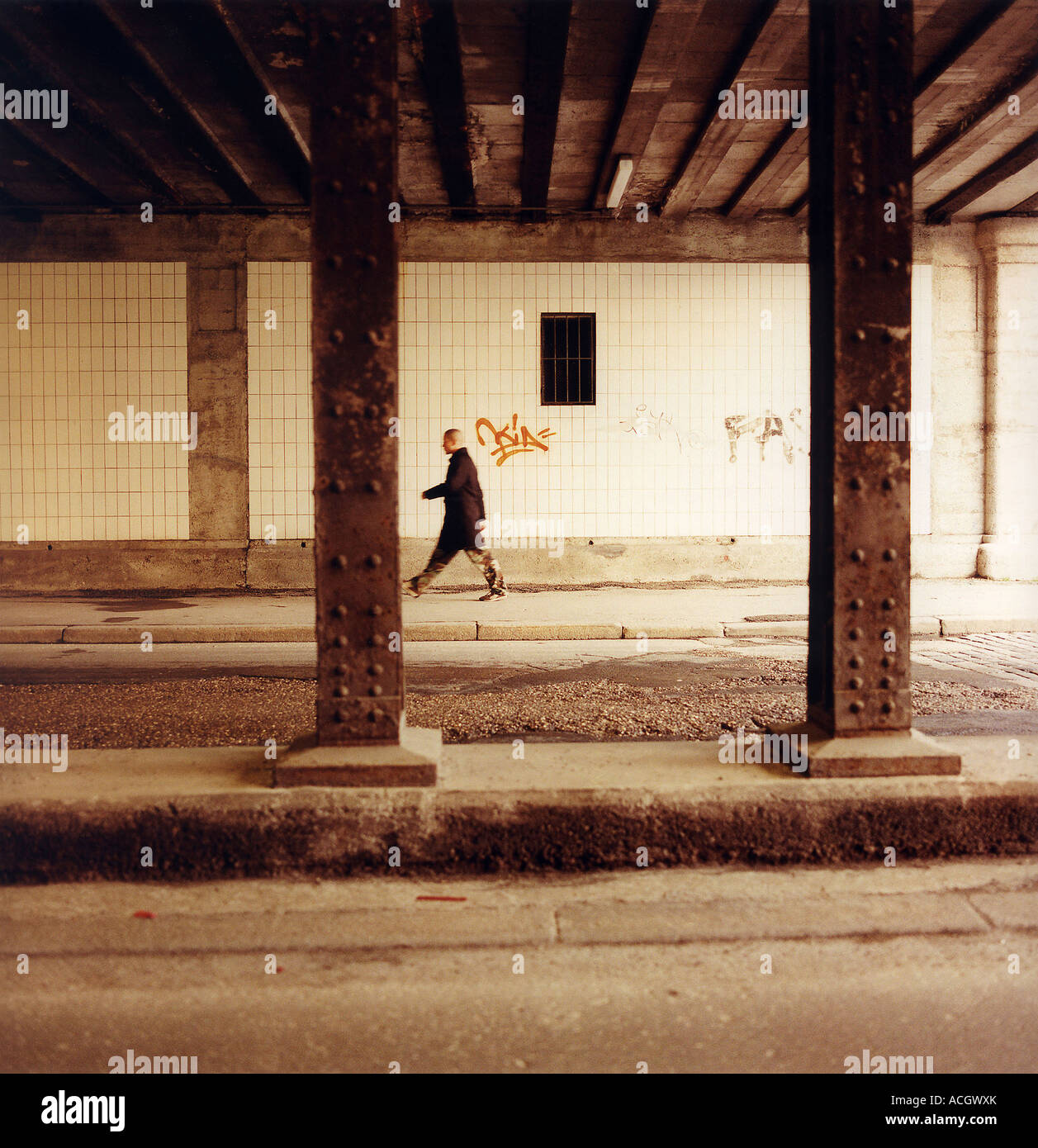 Going under tunnel bridge road hi-res stock photography and images - Alamy