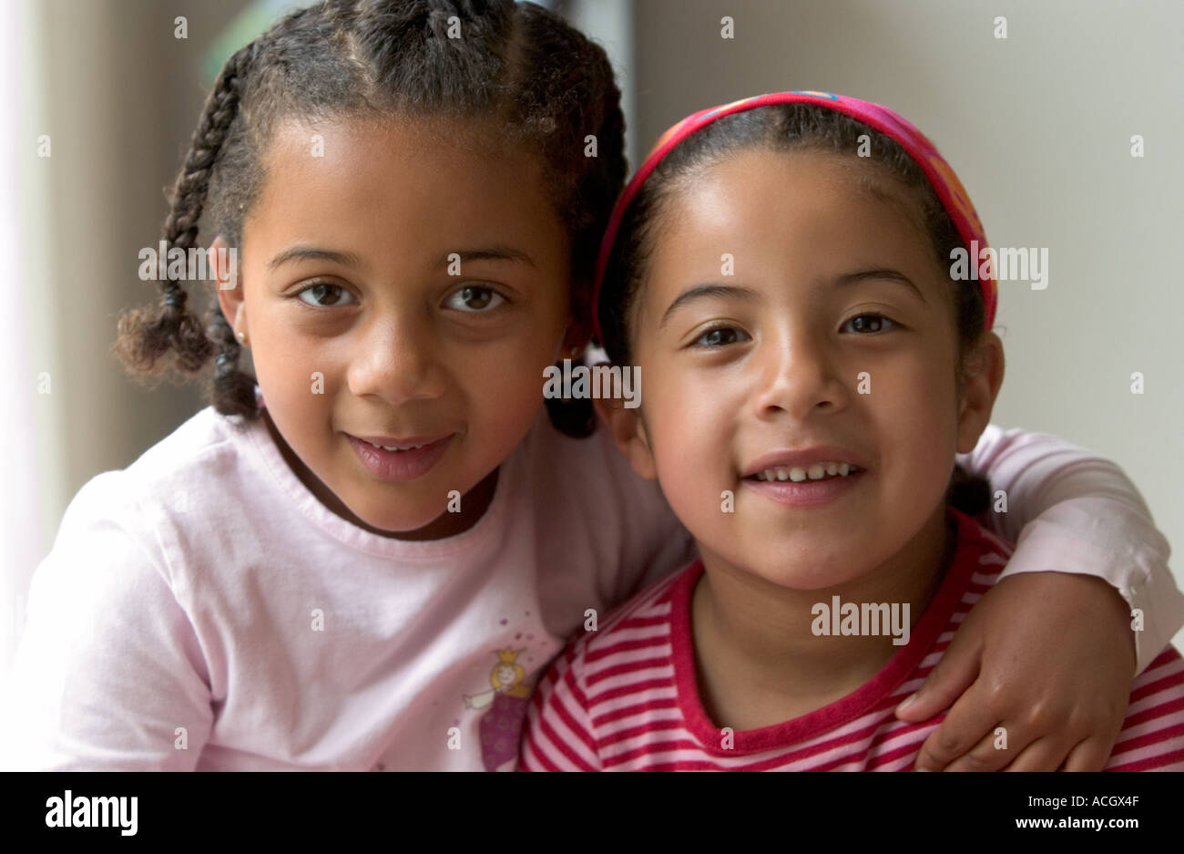 Portrait of two sisters Stock Photo - Alamy