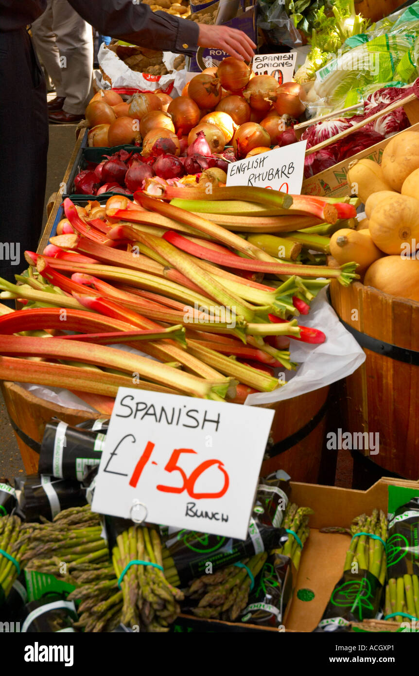 Spring vegetables at Borough Organic market London capital of England ...