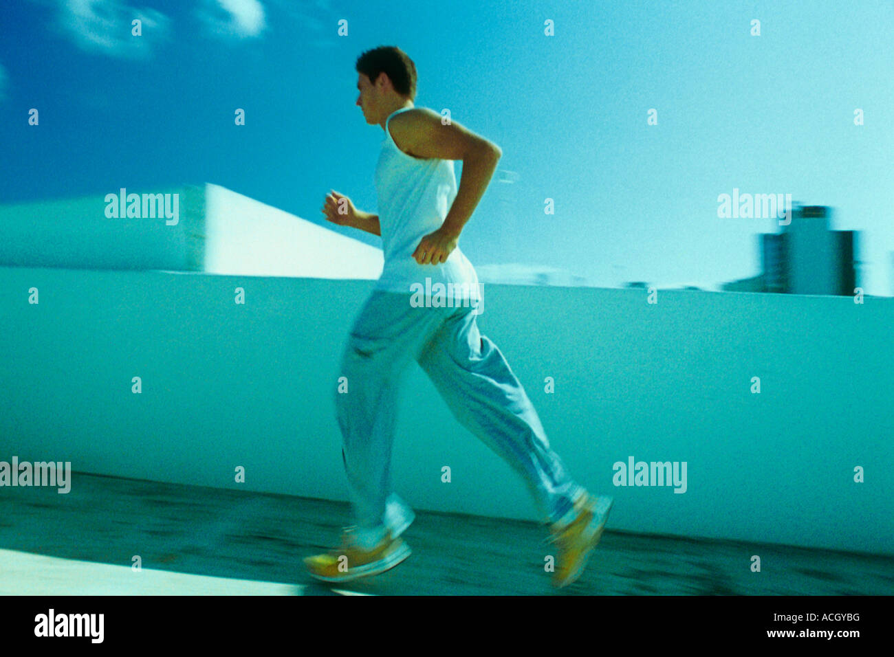 Man profile running Stock Photo - Alamy