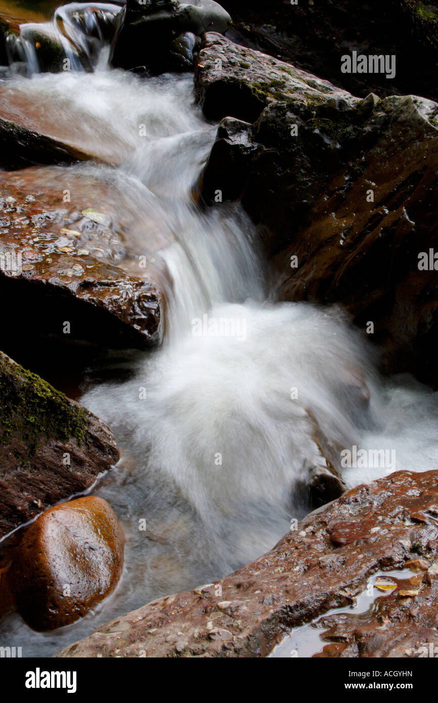 Small waterfall in the Western Highlands, Kilmore, Scotland, UK Stock ...