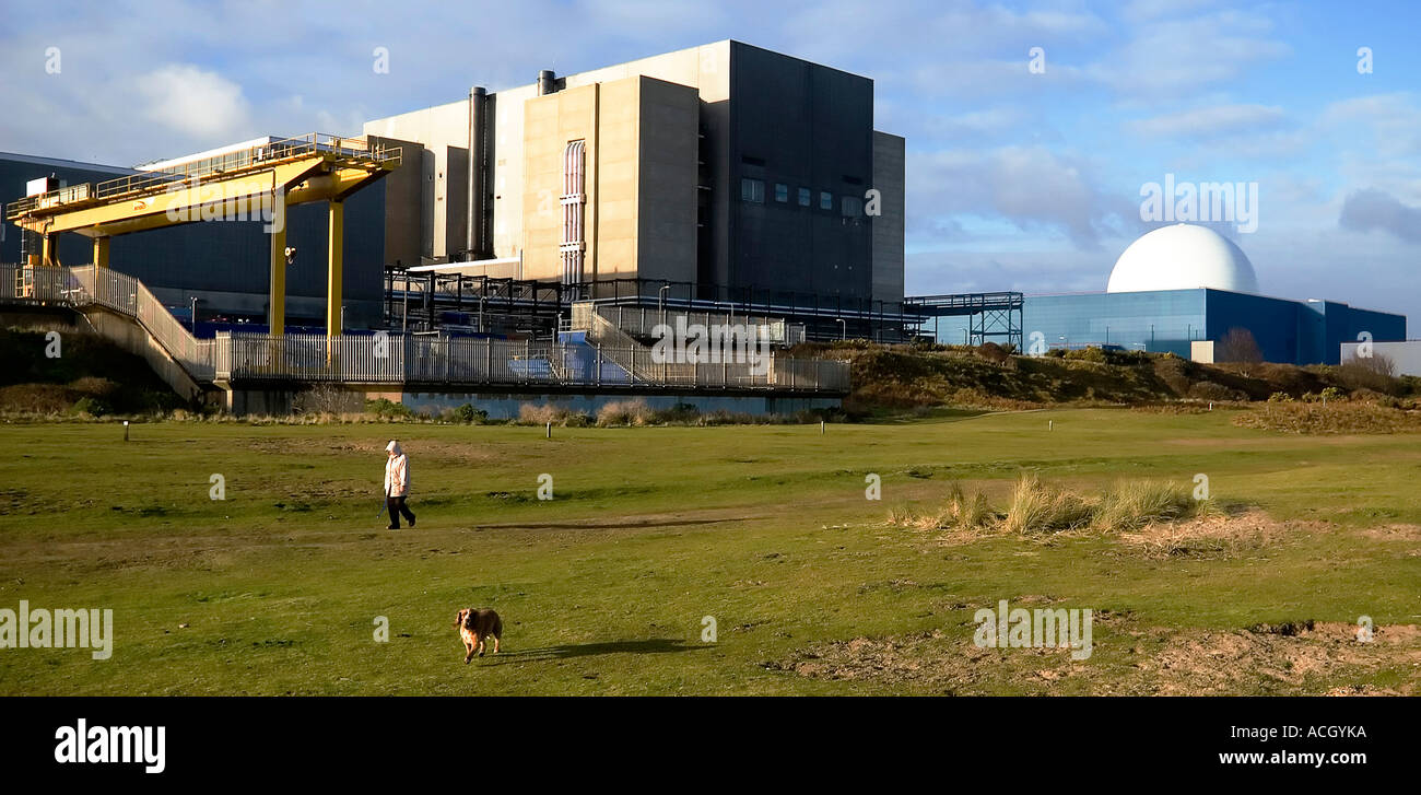 Sizewell A Magnox and B PWR Nuclear Power Stations Suffolk England UK ...