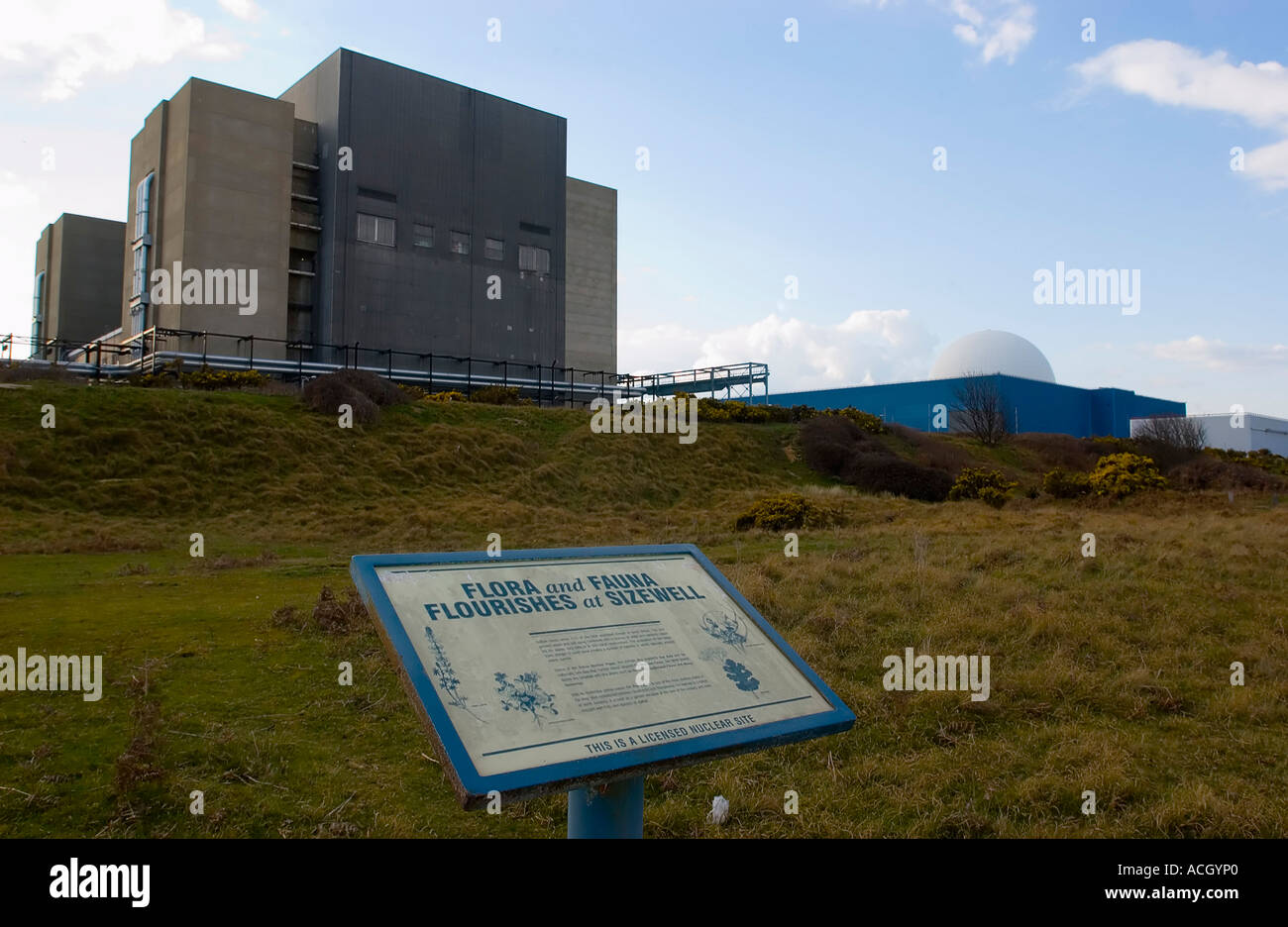 Sizewell A Magnox and B PWR Nuclear Power Stations Suffolk England UK ...