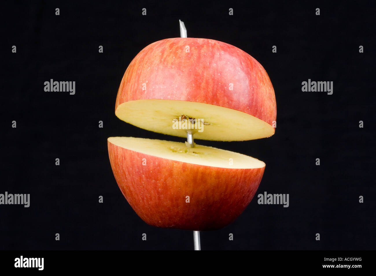 Red apple on black background Stock Photo - Alamy