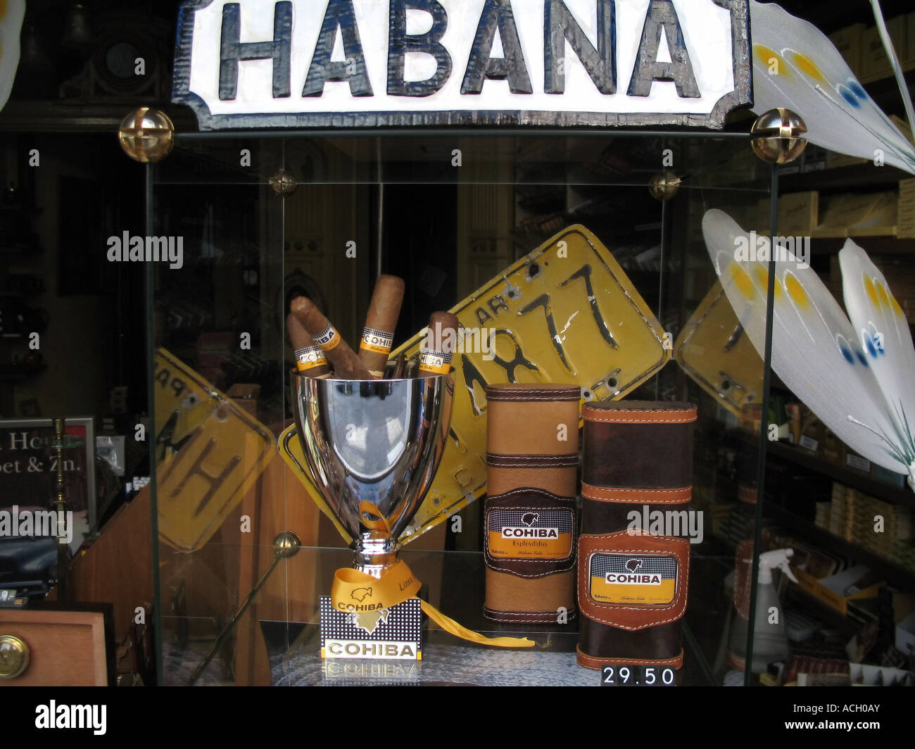 Cigar shop window Haarlem Holland Stock Photo - Alamy