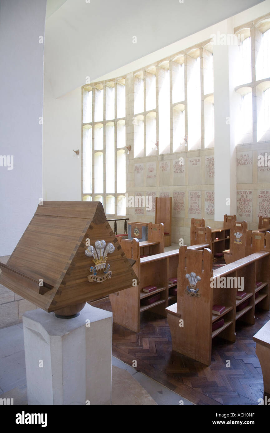 David Chapel the Welch Regiment Memorial Chapel with campaigns engraved ...