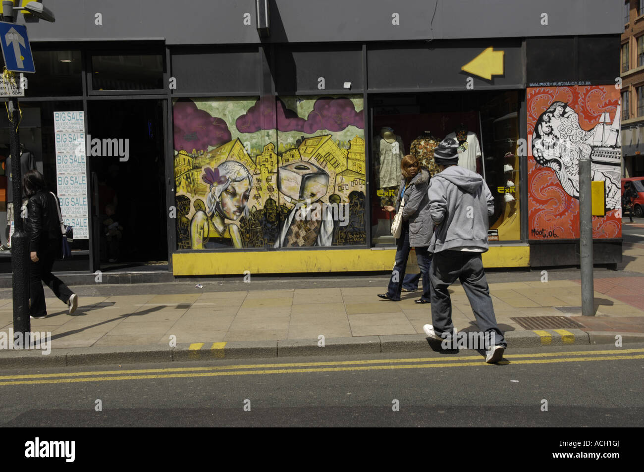 northern quarter oldham street manchester fashion shop Stock Photo - Alamy