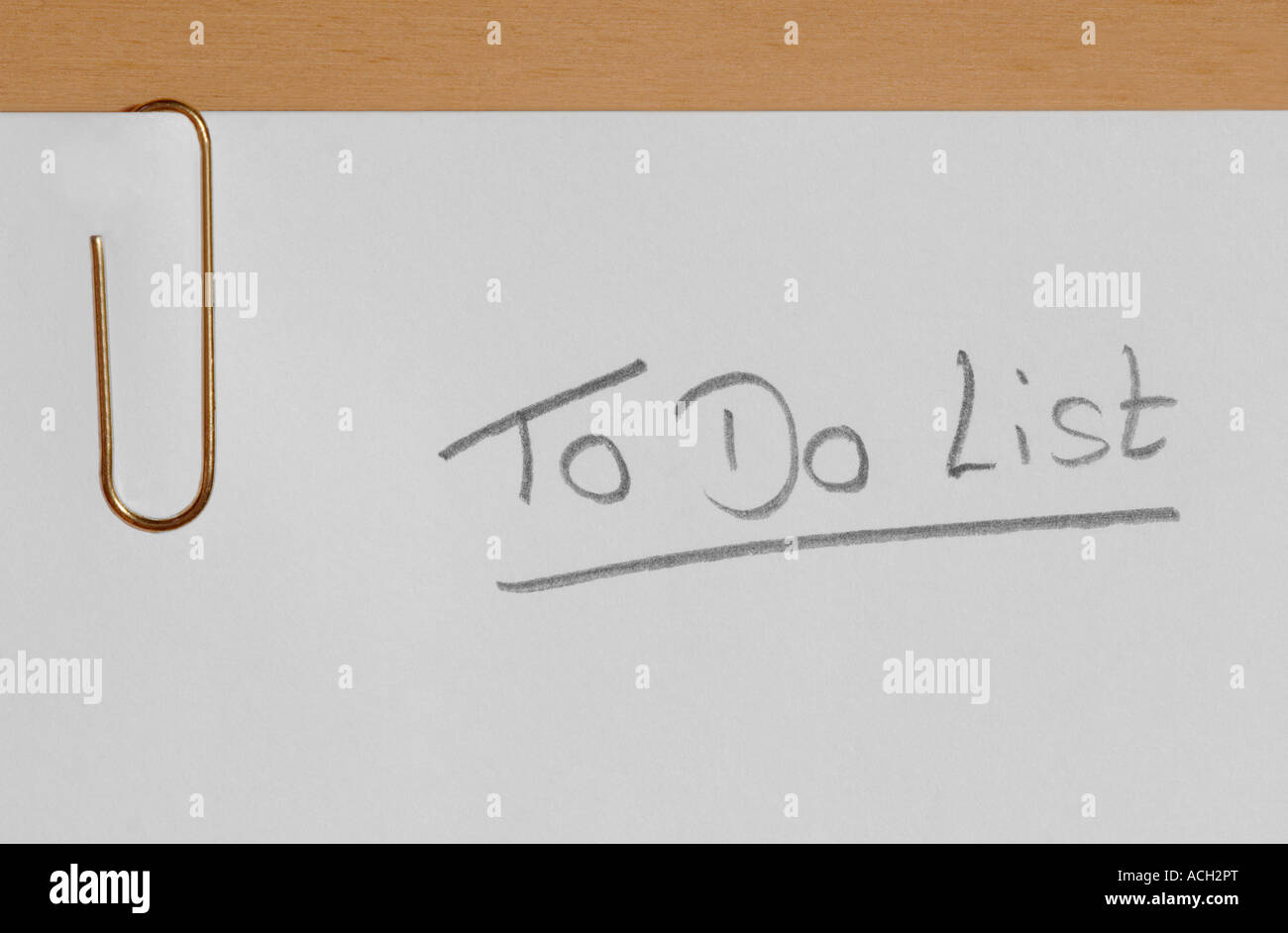 To do list written on paper Stock Photo - Alamy