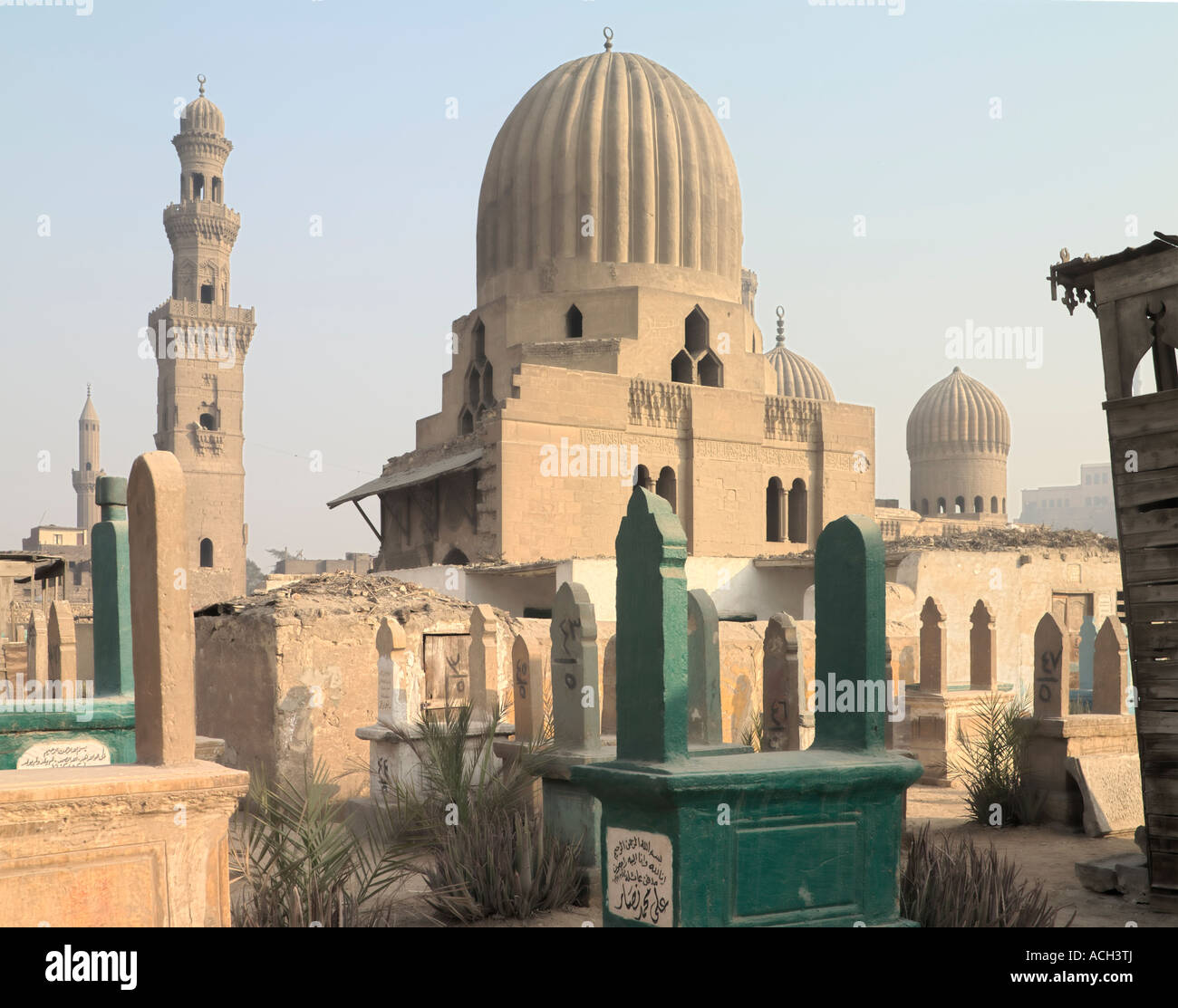 minaret and mausoleum of the complex of Qusun, Cairo, Egypt Stock Photo ...