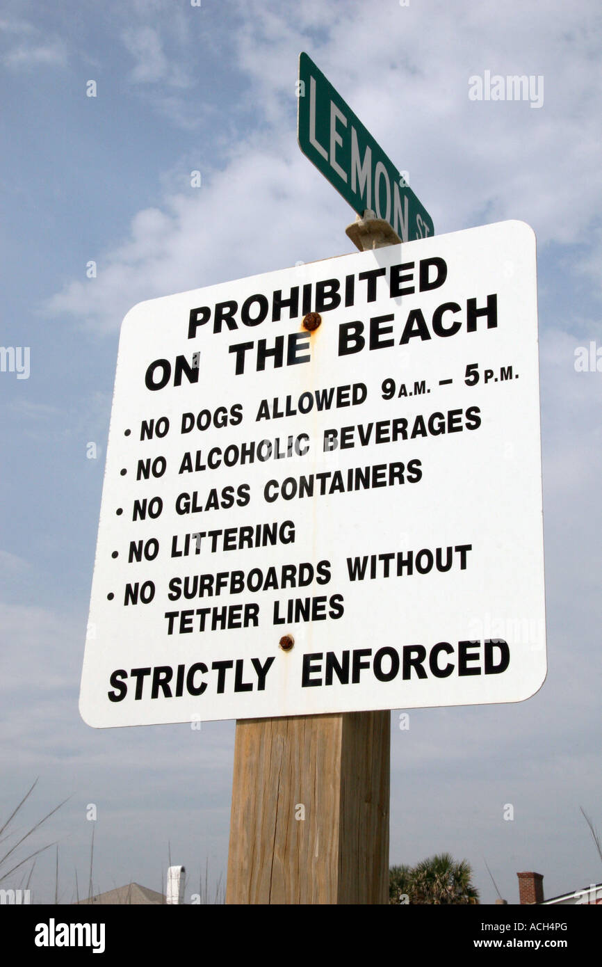 Beach rules hi-res stock photography and images - Alamy