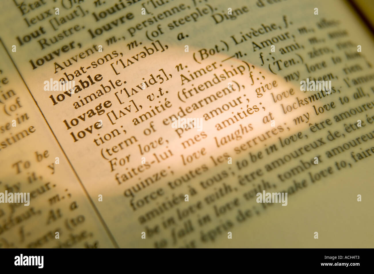 The word Loveable Stock Photo - Alamy