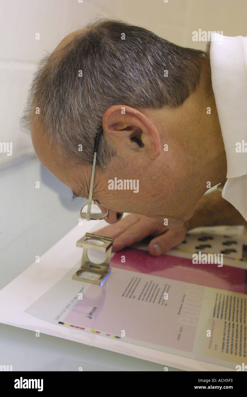 Printing industry magnifying glass hi-res stock photography and images ...