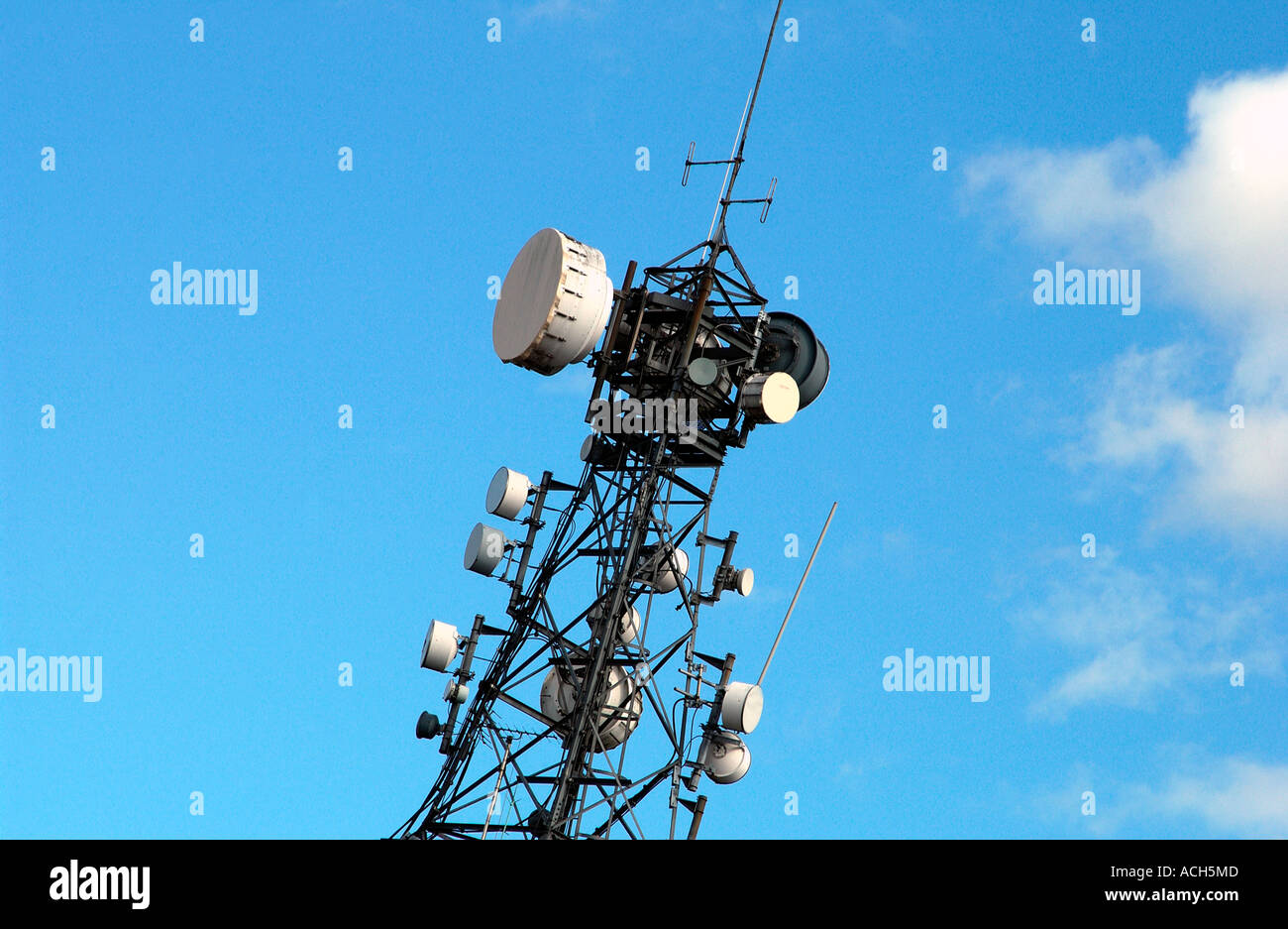 Communication mast, York city centre, UK (2 Stock Photo - Alamy