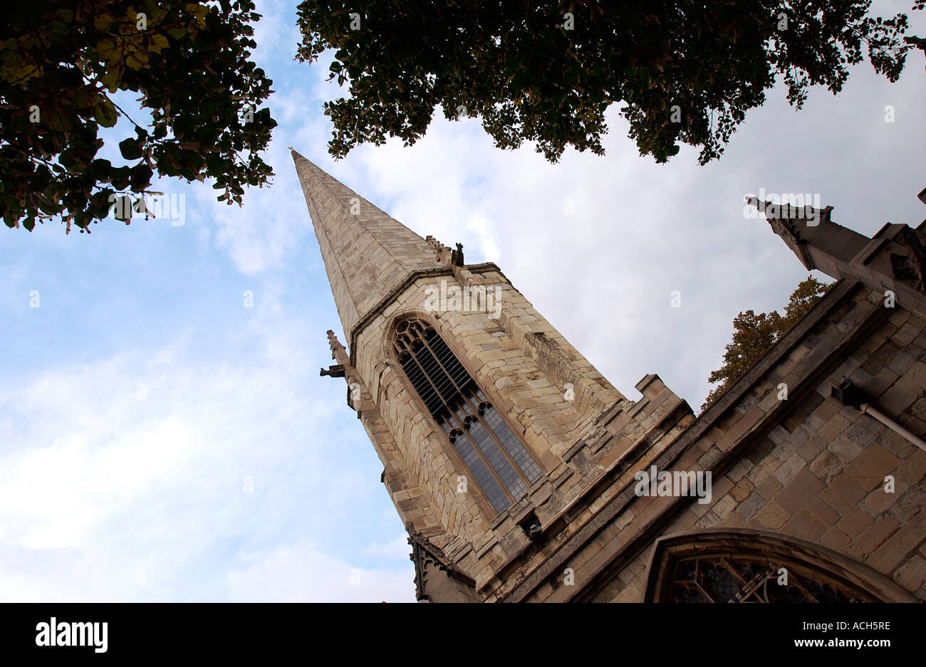 St. Mary's church spire, Castlegate, York, UK Stock Photo - Alamy