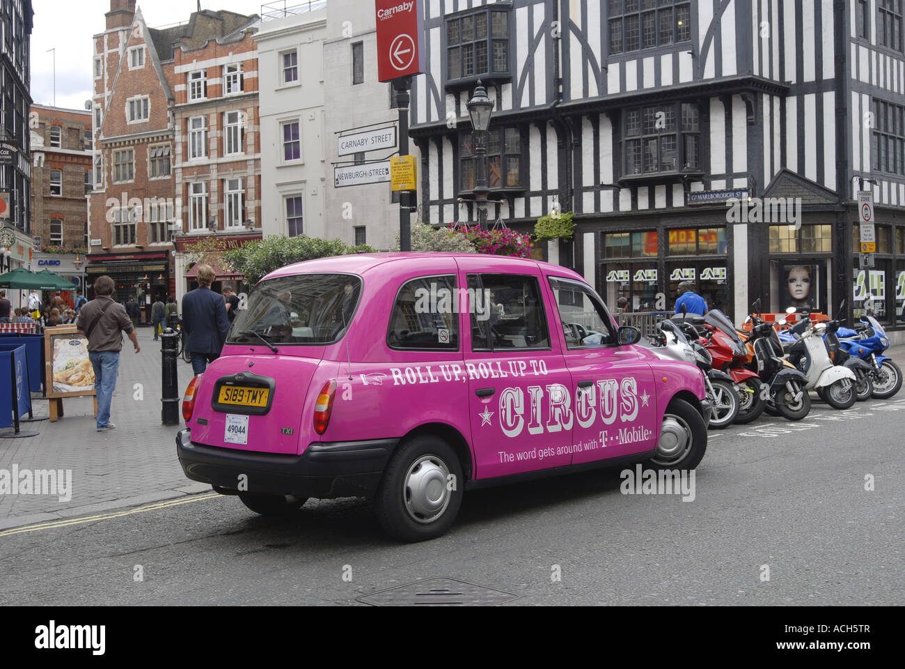 Pink London taxi cab,Soho,London,England,GB,UK,EU,Europe Stock Photo ...