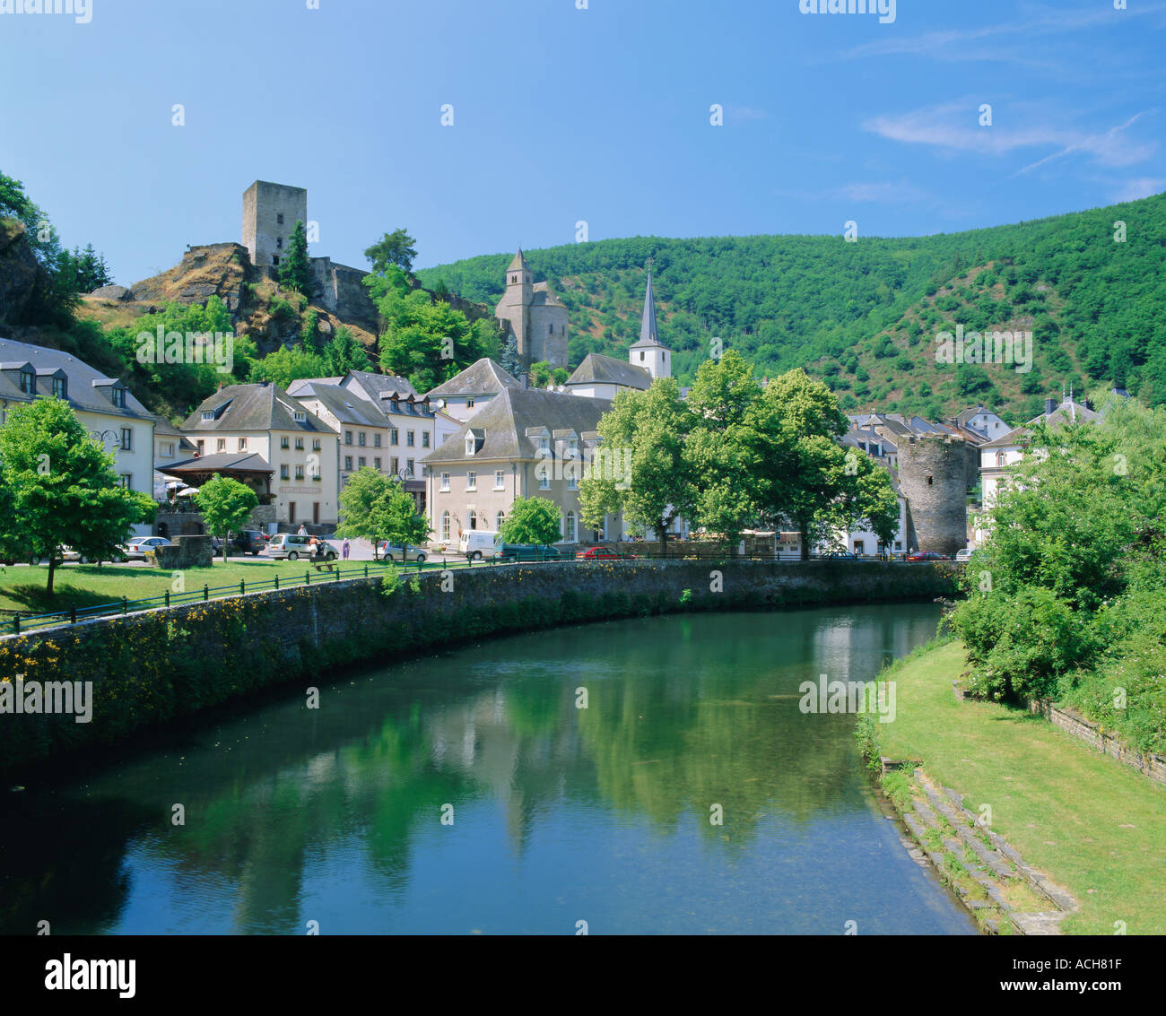 River Sure Esch sur Sure Luxembourg Stock Photo: 2431006 - Alamy