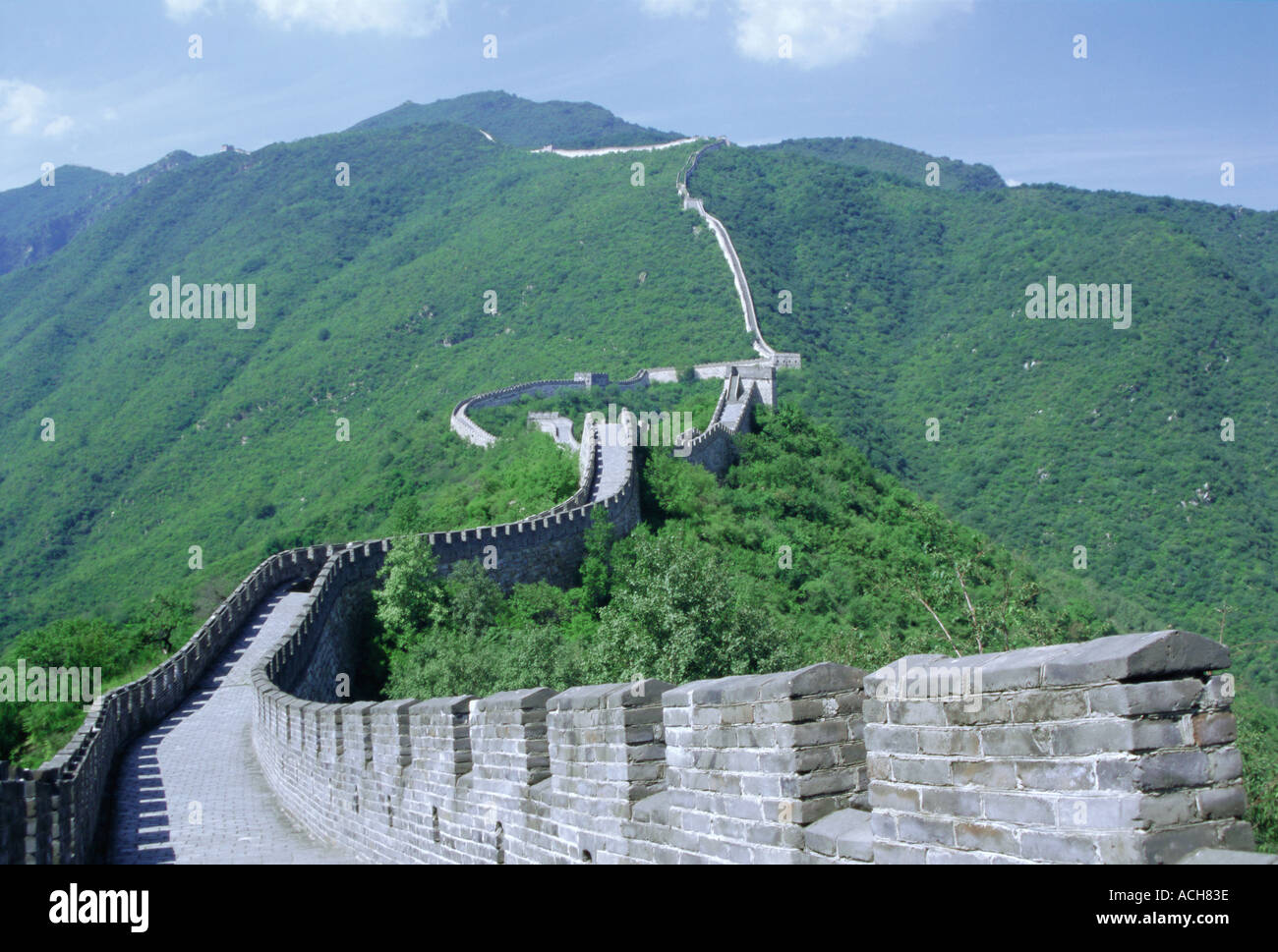 Restored section of the Great Wall Changcheng northeast of Beijing ...