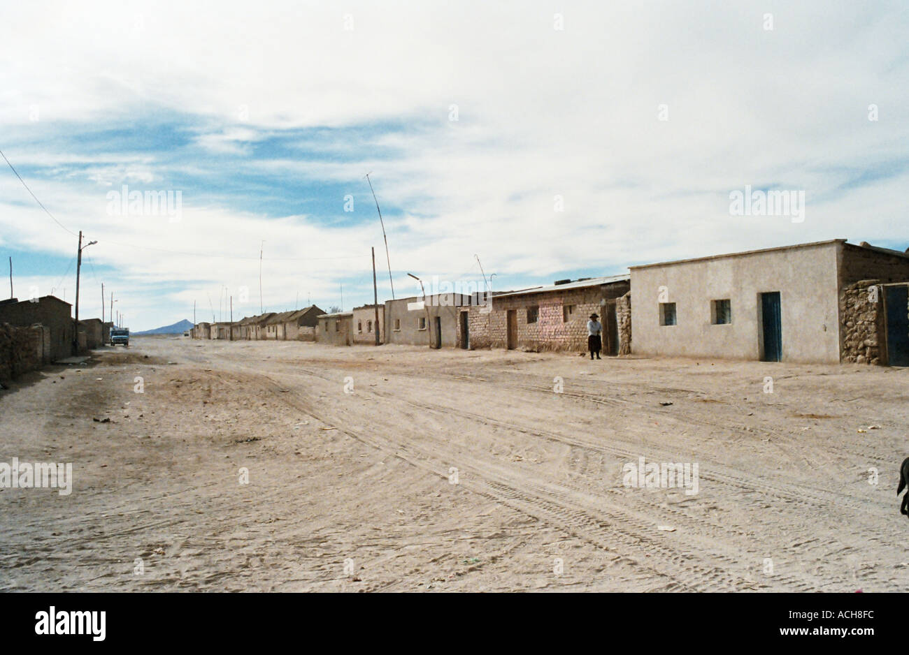 Main street of Colchani Uyuni Bolivia South America Stock Photo - Alamy