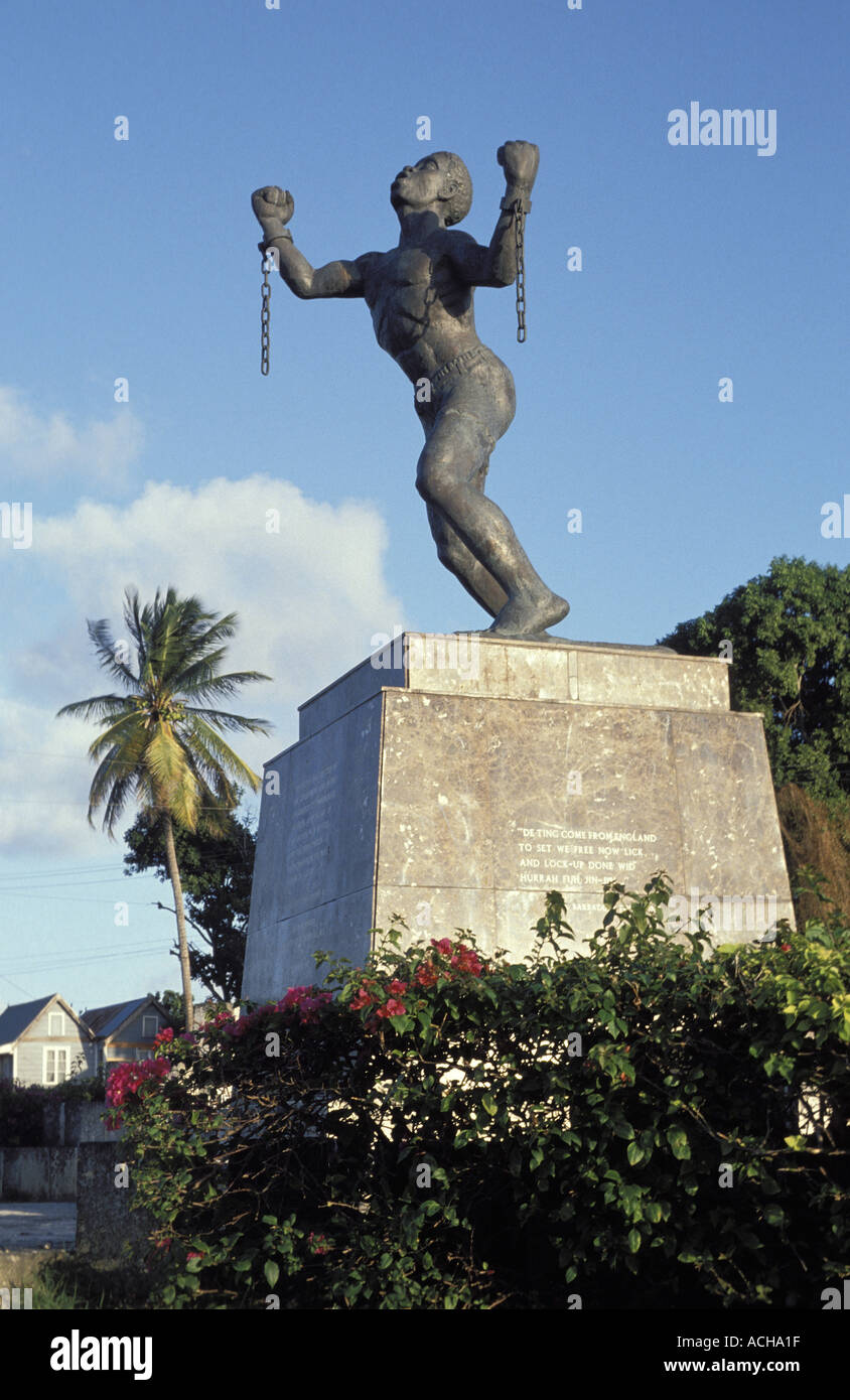 The freed slave statue by Broodhagen Barbados Caribbean West Indies Central America Stock Photo ...