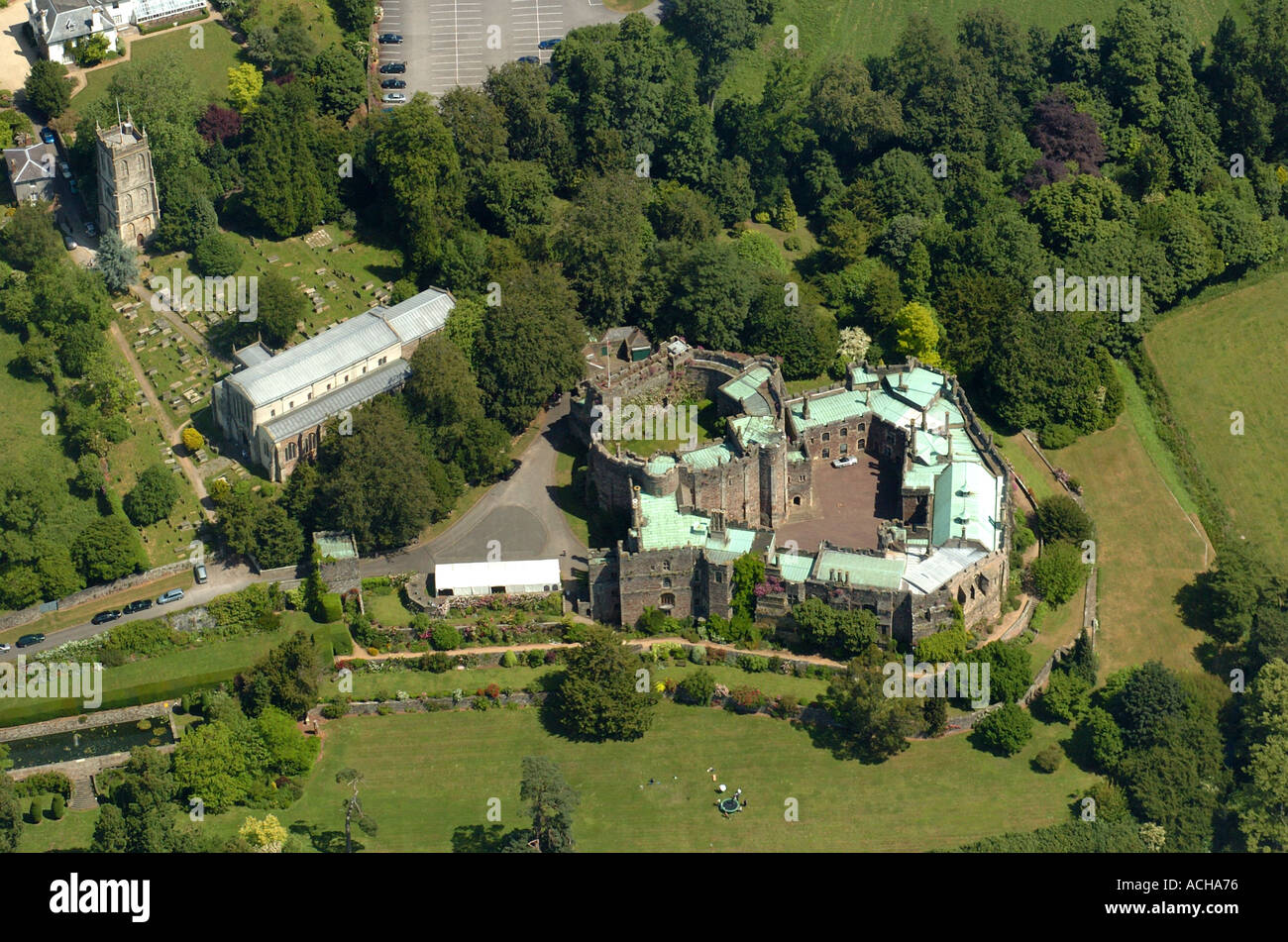 Aerial picture Berkeley Castle Gloucestershire Stock Photo - Alamy