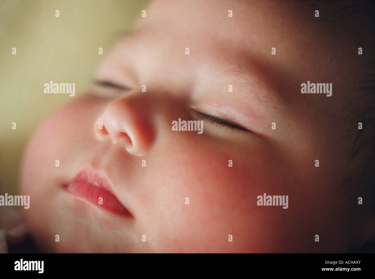 sleeping baby, half caucasian half asian, close up Stock Photo - Alamy