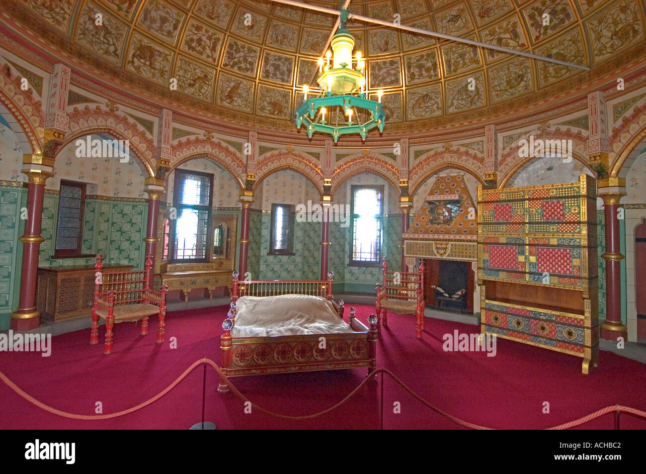 A Bedroom inside Castell Coch, (The Red Castle), Tongwynlais,South ...