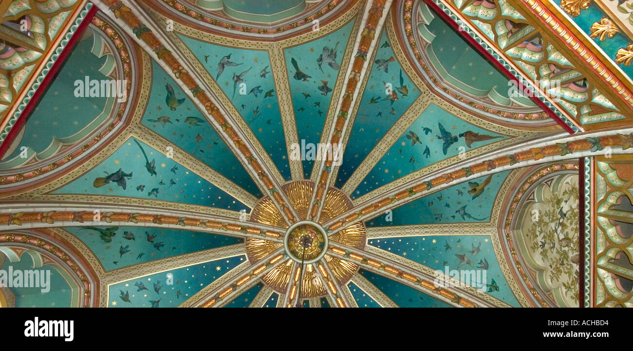 Ornate Ceiling inside Castell Coch, (The Red Castle), Tongwynlais,South ...