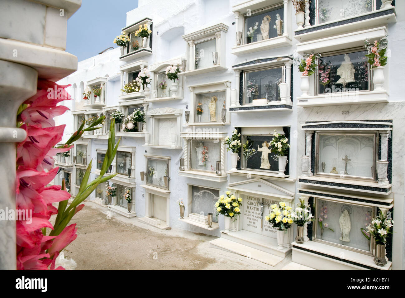 Frigiliana Spanish cemetery Stock Photo - Alamy