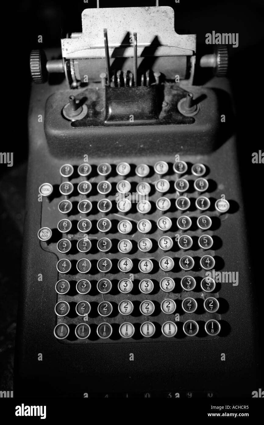 Old Adding Machine High Resolution Stock Photography and Images - Alamy