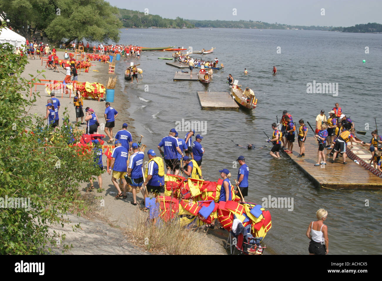 boat racing teams preparing on beach Stock Photo - Alamy