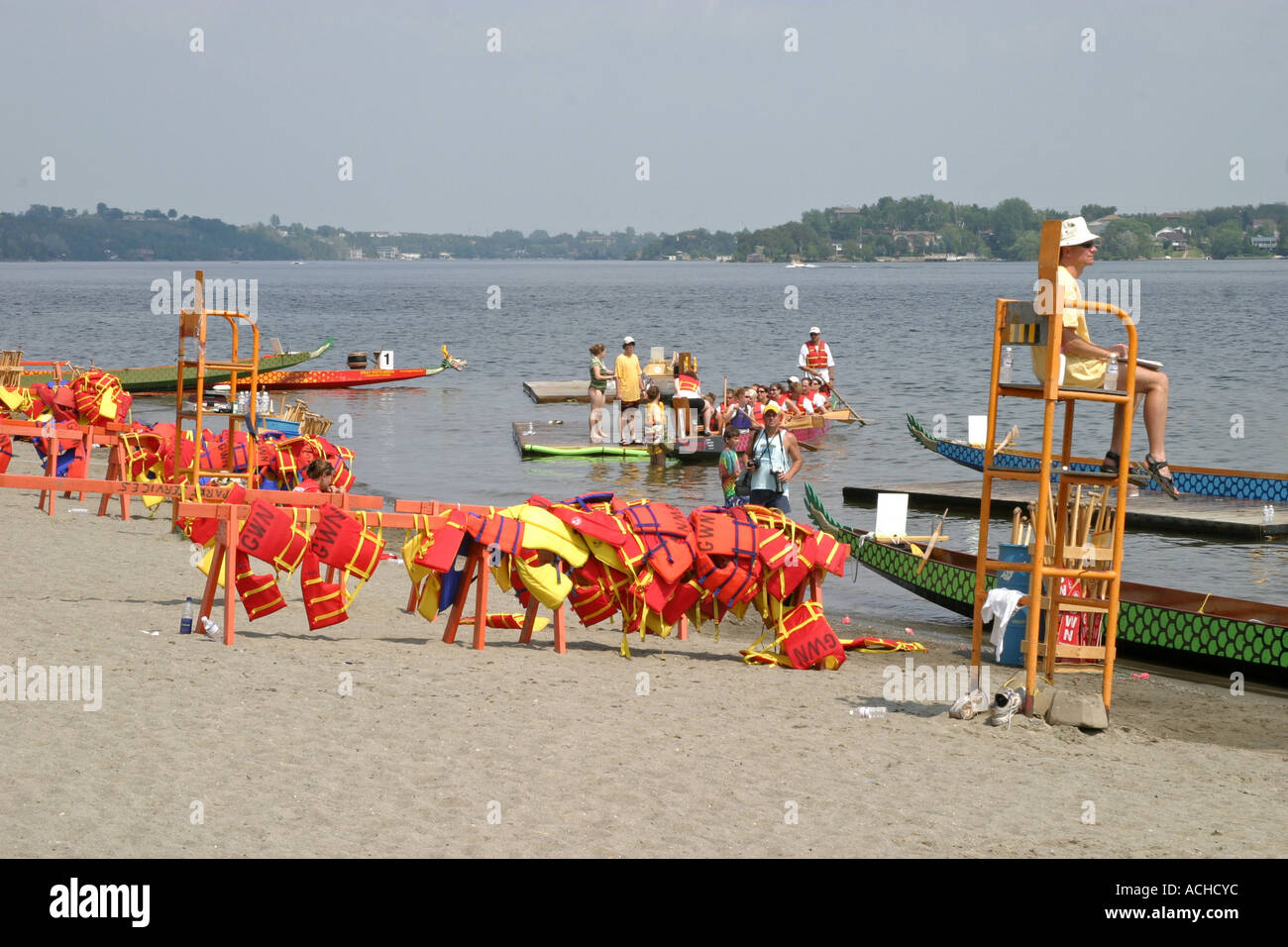 beach boating scene Stock Photo - Alamy
