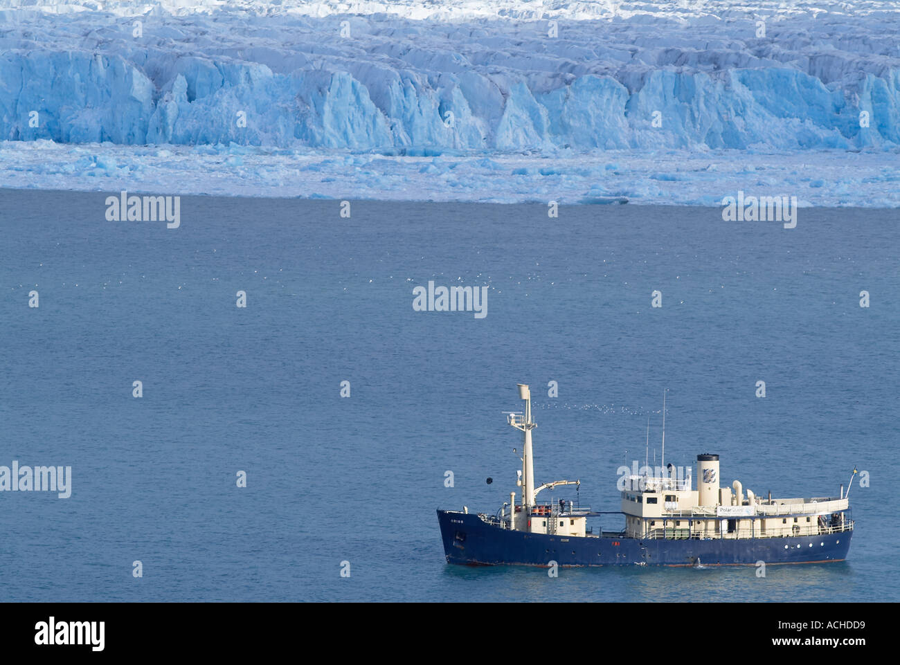 Tourist ship at Svalbard Stock Photo - Alamy