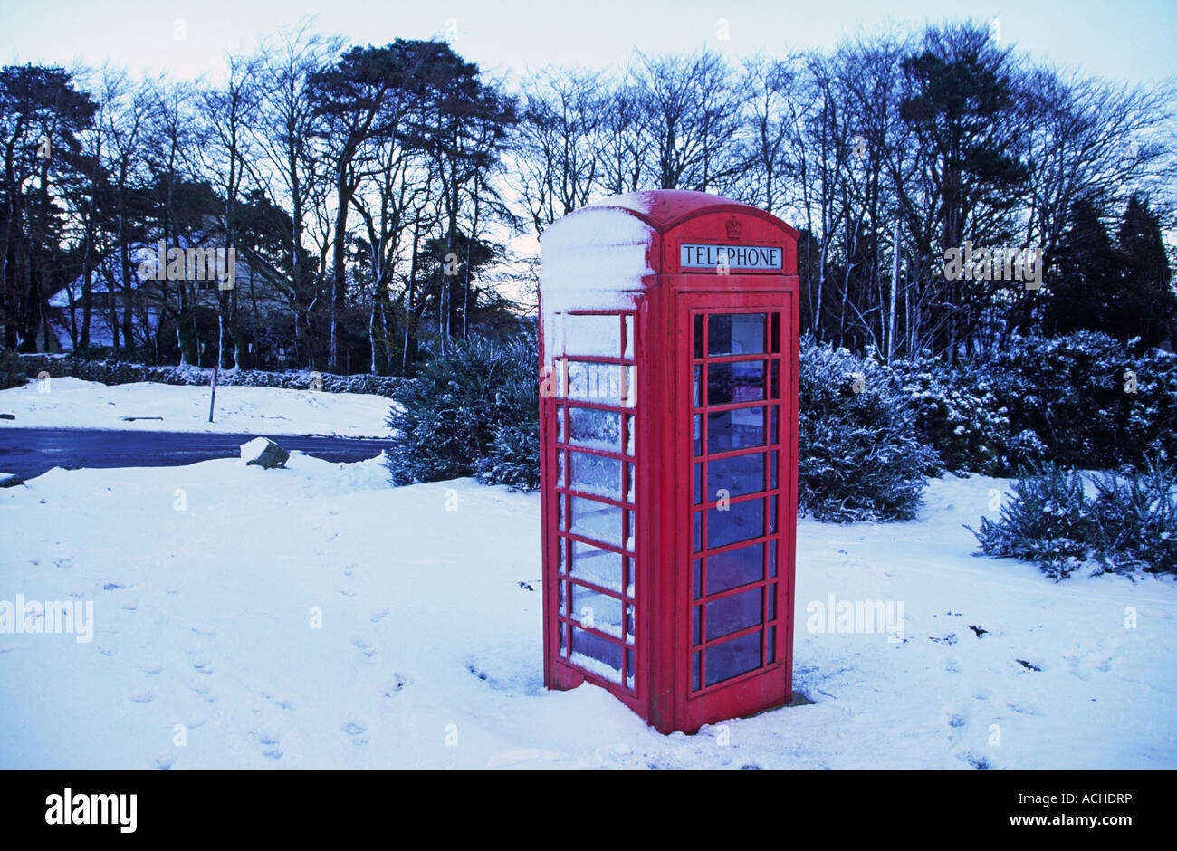 Old Telephone Box Covered In Snow High Resolution Stock Photography and ...