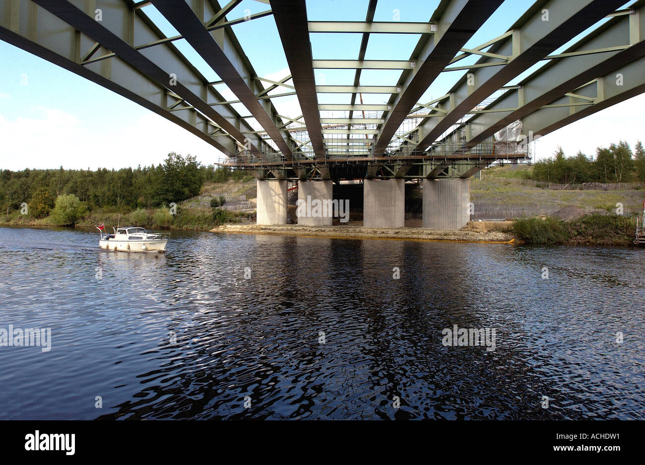 UK motorway & bridge construction (4 Stock Photo - Alamy