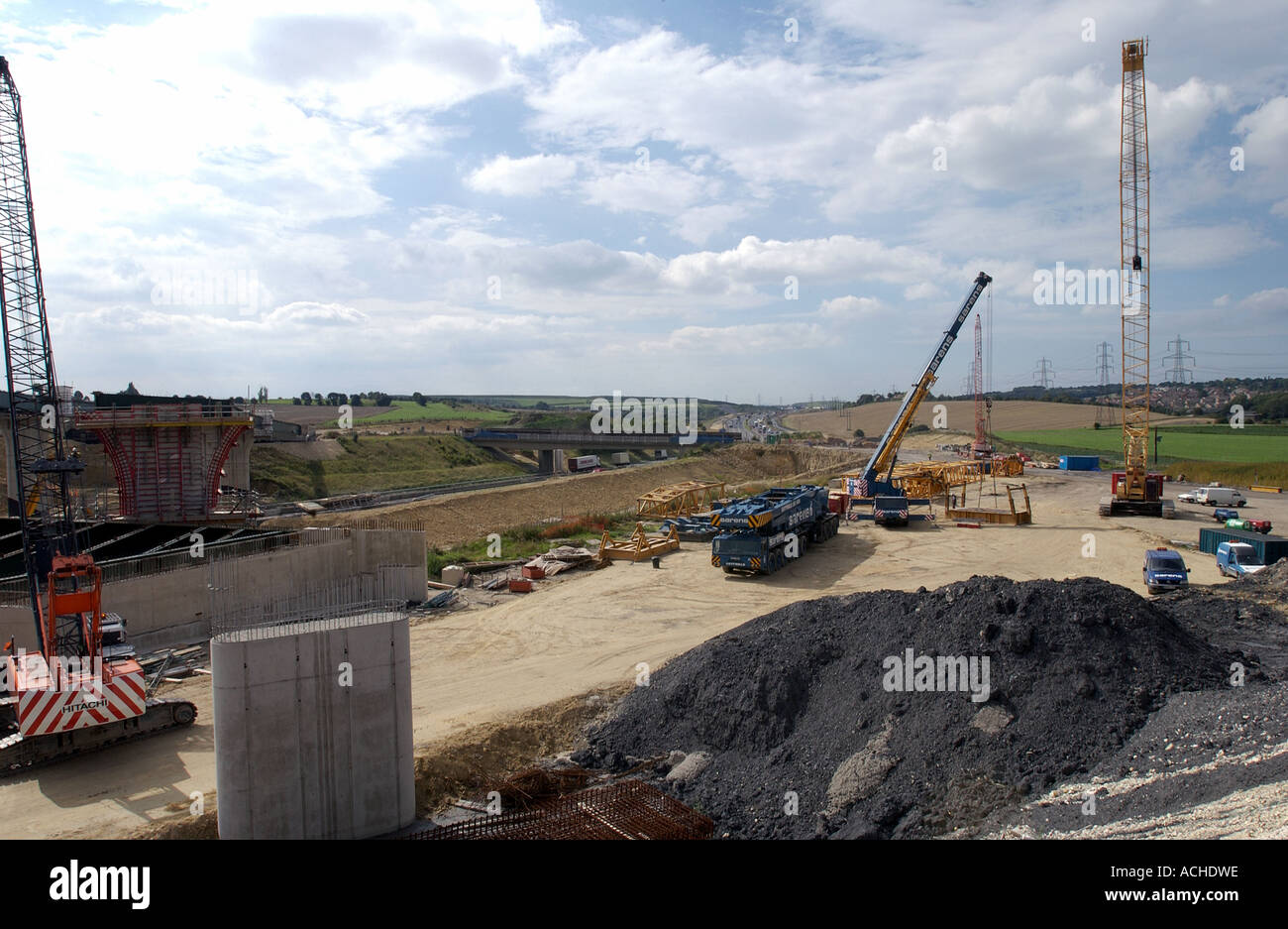 Motorway Construction Uk Tarmac Stock Photos & Motorway Construction Uk ...