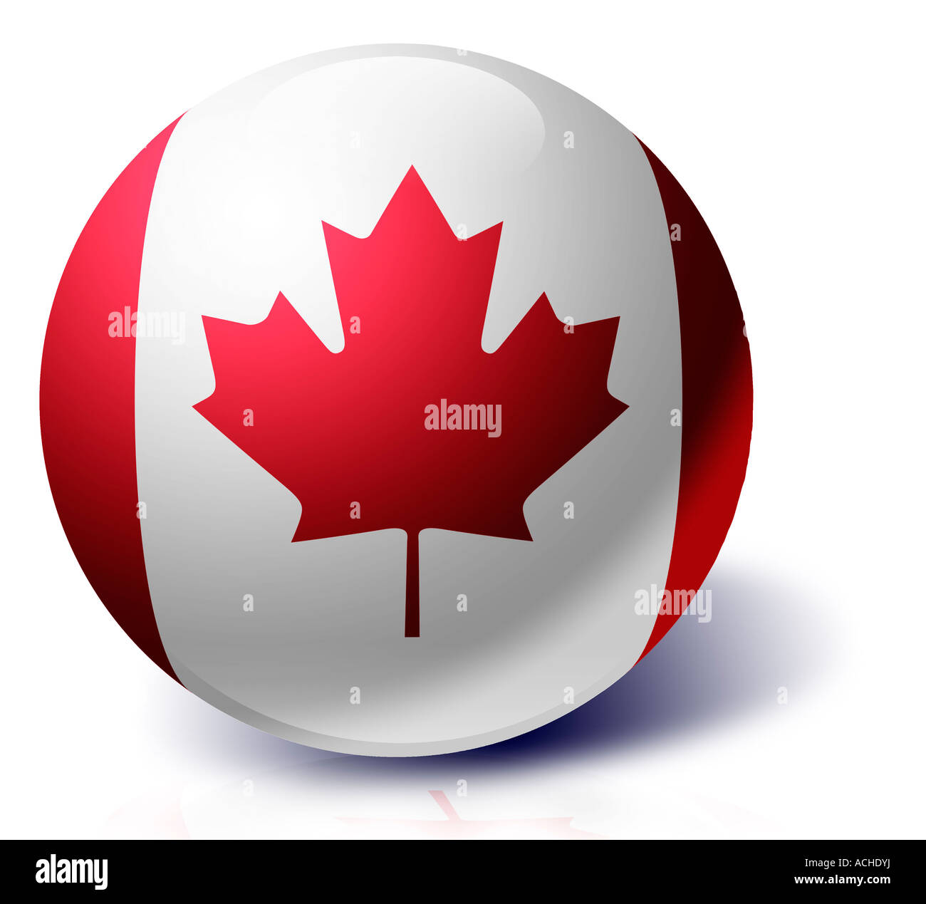 Canada flag as a glass ball Stock Photo - Alamy