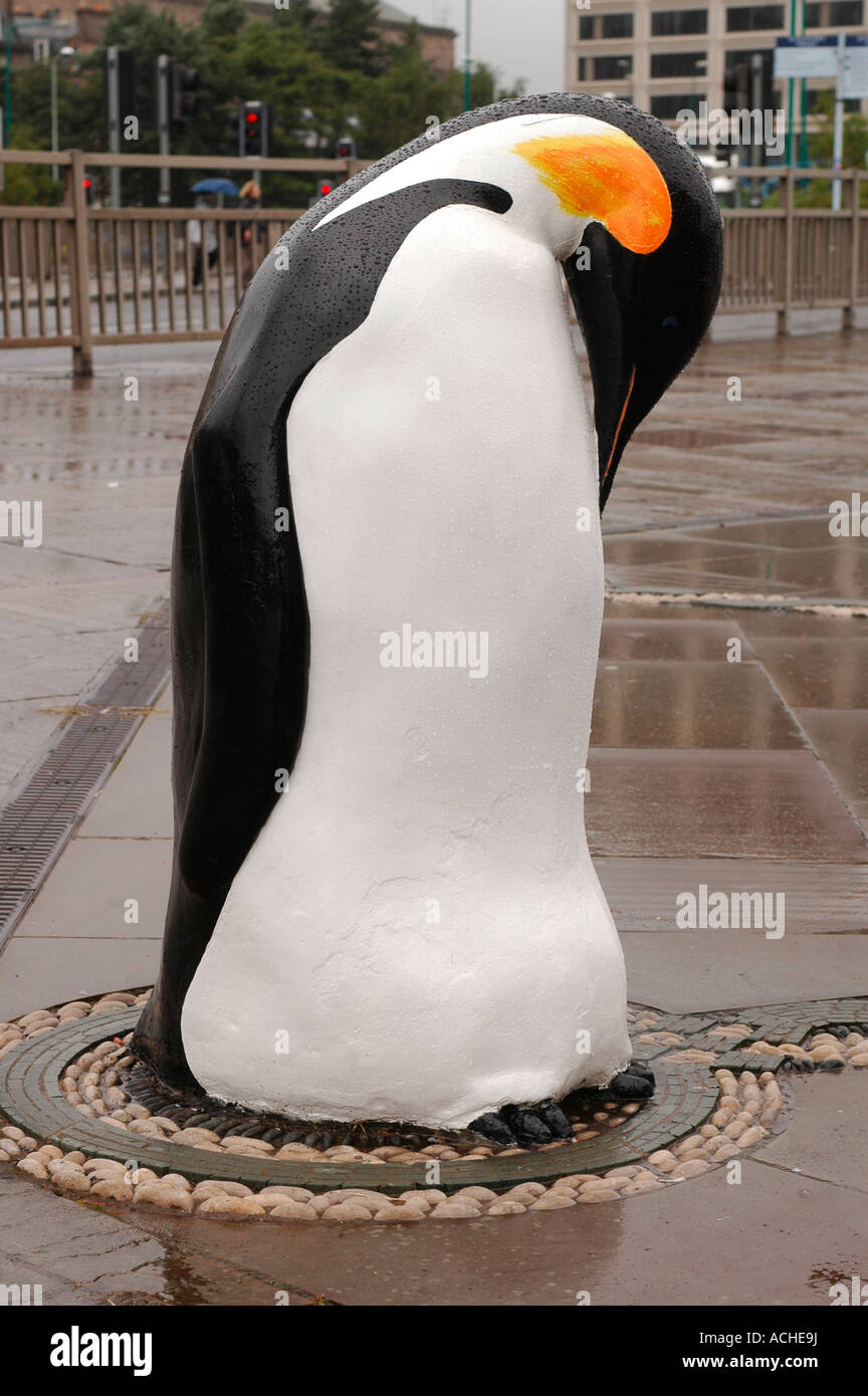 Penguin Statue outside Discovery Point,Discovery Quay,River Tay,Dundee ...