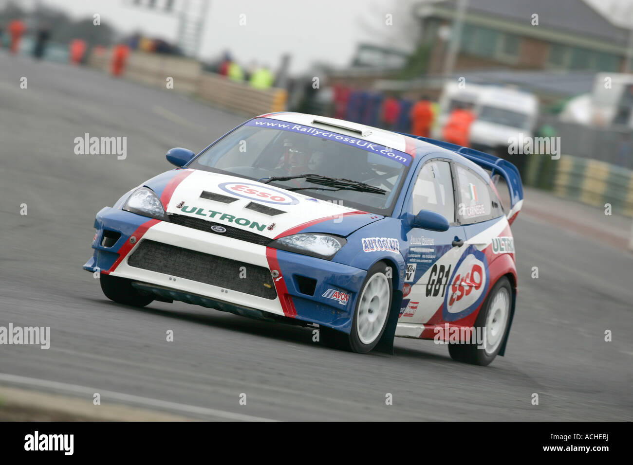 Blue rallycross car hi-res stock photography and images - Alamy