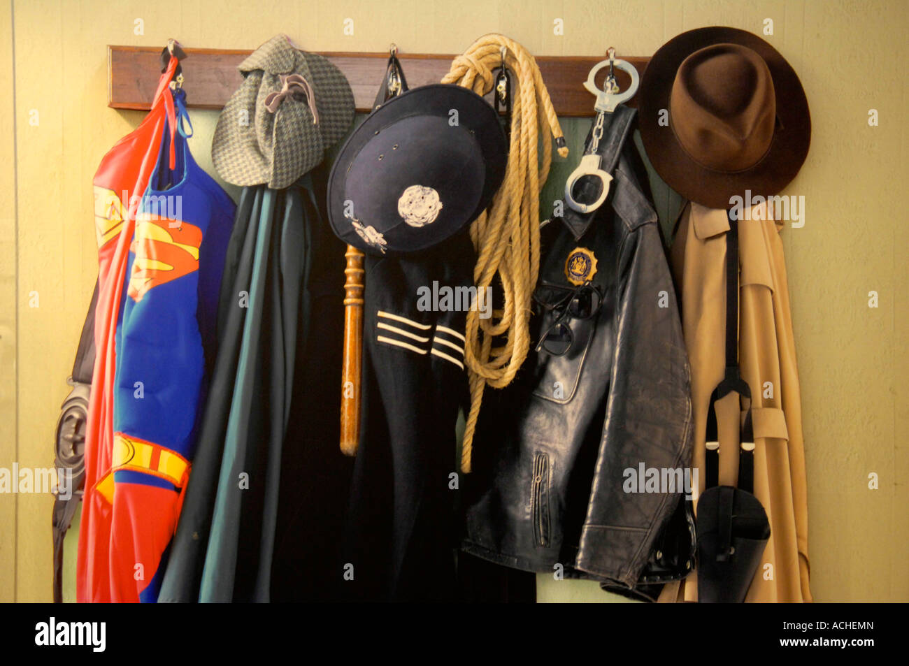 costumes police superman Stock Photo - Alamy