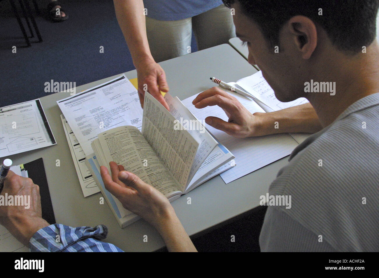 Mature student esol class hi-res stock photography and images - Alamy