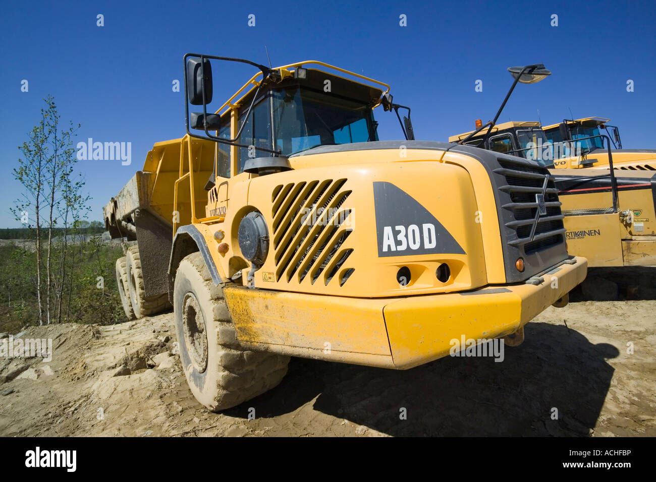 Trucks in Talvivaara mine, Sotkamo Finland Stock Photo - Alamy