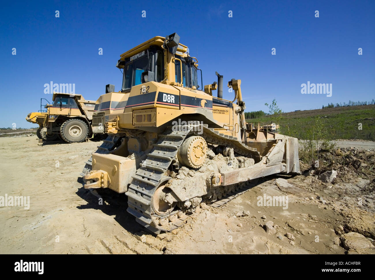 Caterpillar in Talvivaara mine, Sotkamo Finland Stock Photo - Alamy