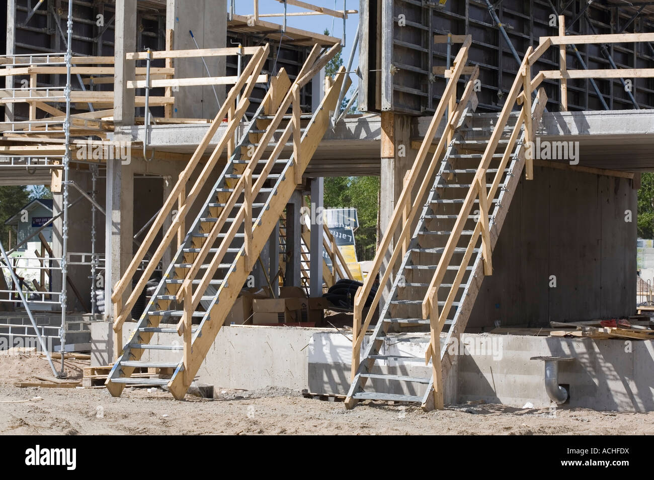 Building construction site ladders hi-res stock photography and images ...