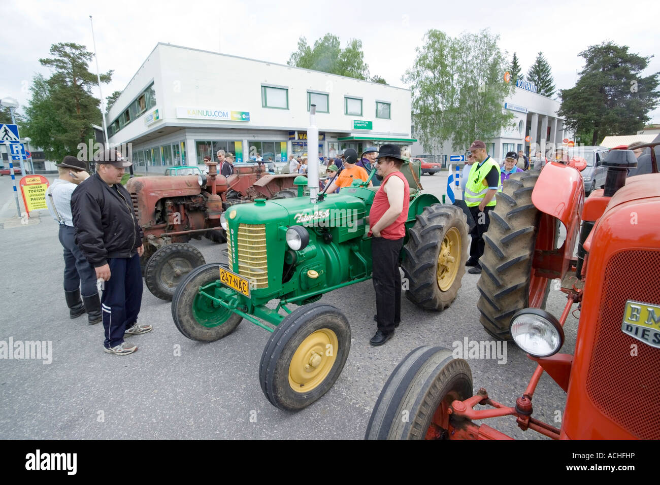 old tractors on display, Sotkamo Finland Stock Photo - Alamy