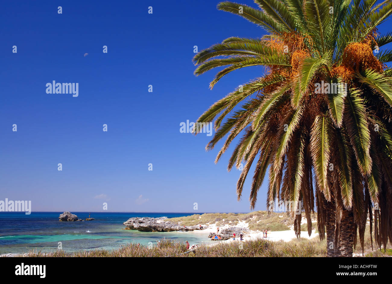 Summer day at The Basin Rottnest Island Western Australia Stock Photo ...