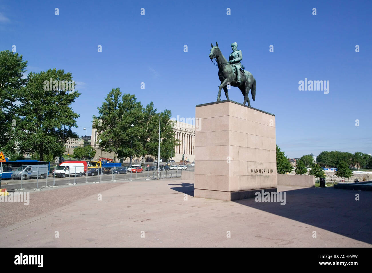 Mannerheim statue Helsinki Finland Stock Photo - Alamy
