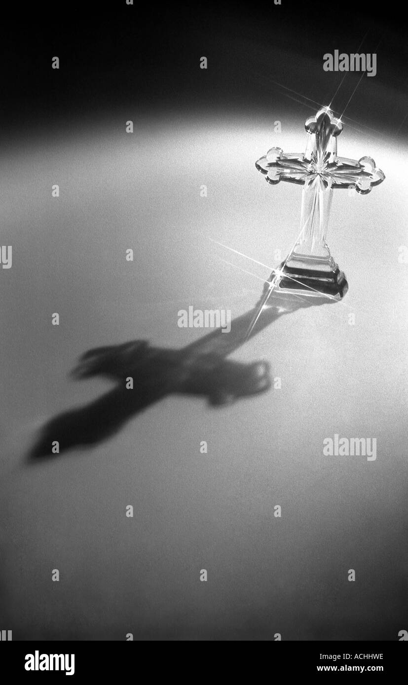Crystal cross shot in a studio setting Stock Photo - Alamy
