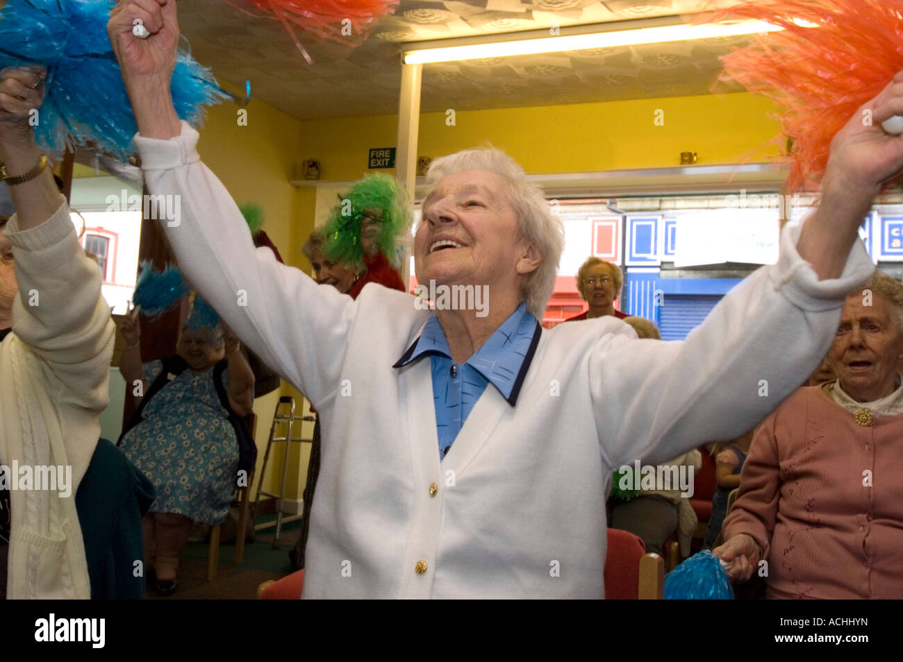 Exercise Class for Senior Citizens Stock Photo - Alamy