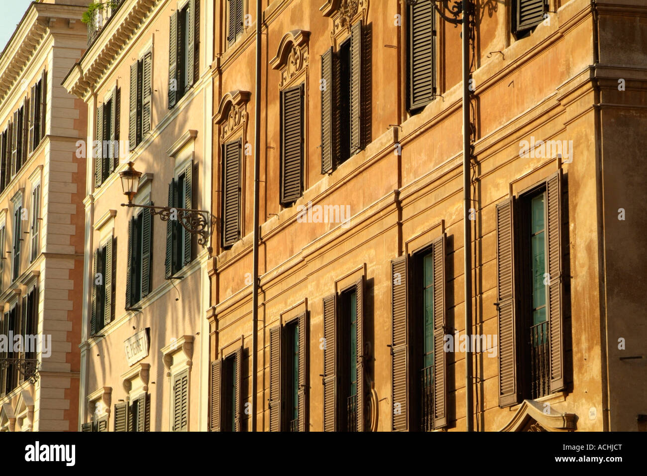 buildings at sunset in Rome Stock Photo - Alamy
