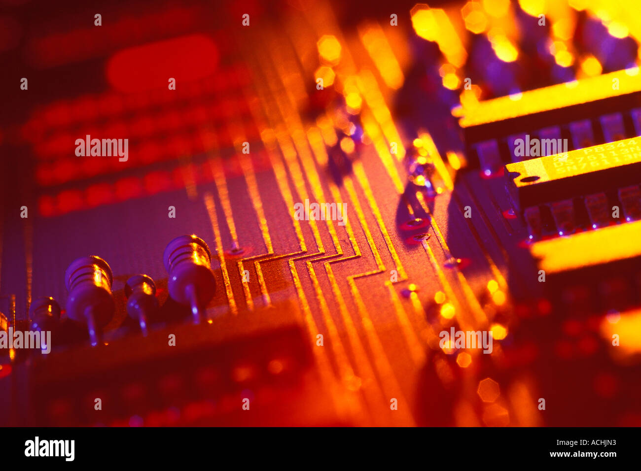 Interconnected circuit board hi-res stock photography and images - Alamy